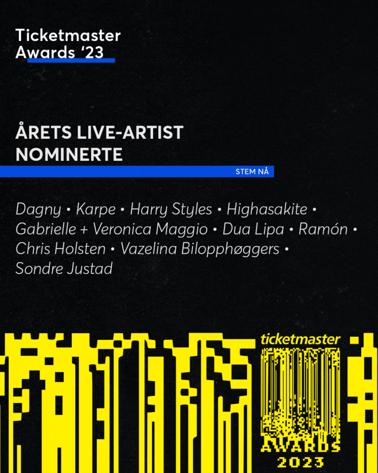 Ticketmaster Awards: Stem på din favoritt og vinn et Gavekort ...
